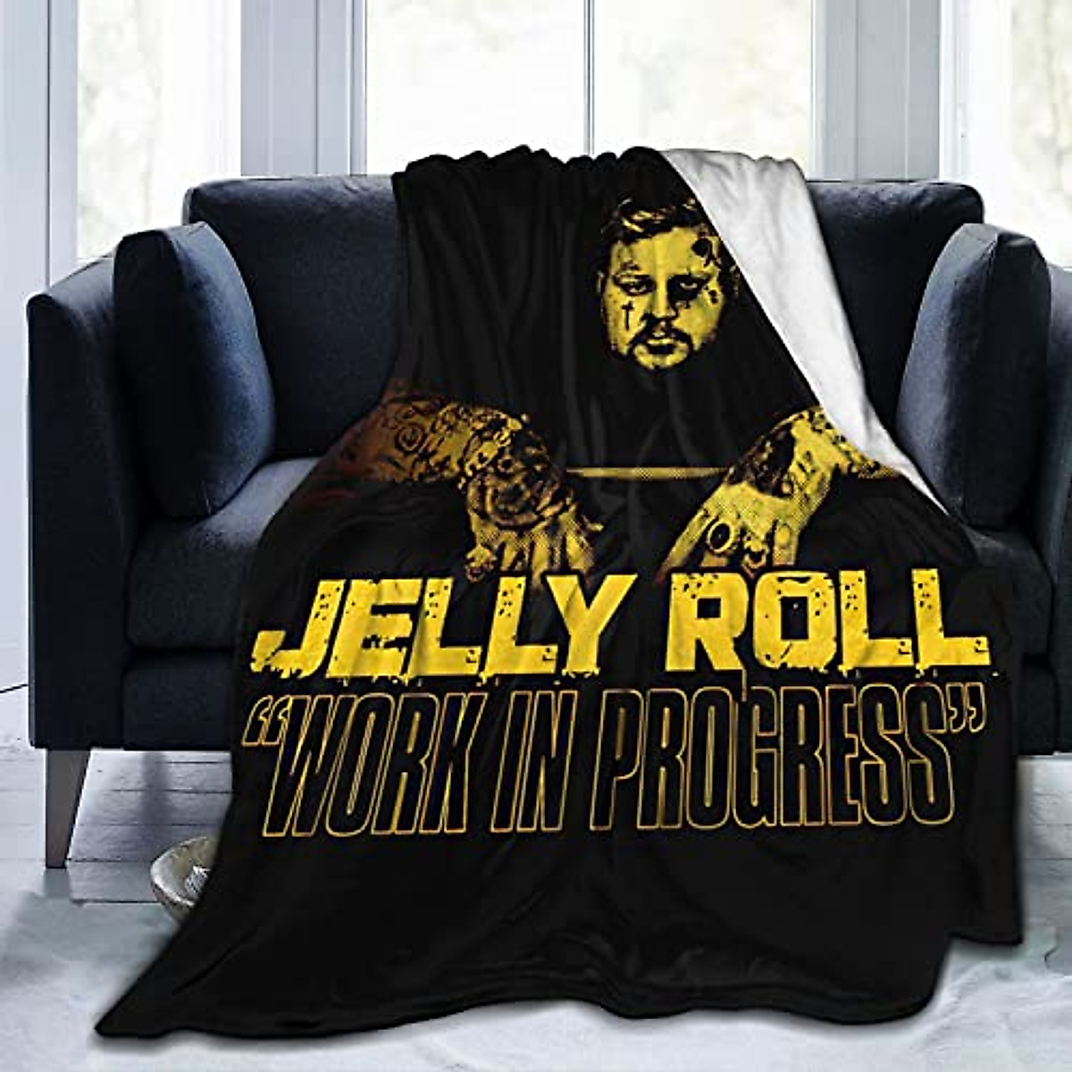 Jelly Rapper Rock Roll Blanket Flannel Fleece Micro Throw Blanket All Seasons Lightweight Air Conditioner Luxury Blanket for Living Room/Bedroom/Sofa/Camping 50"x40"