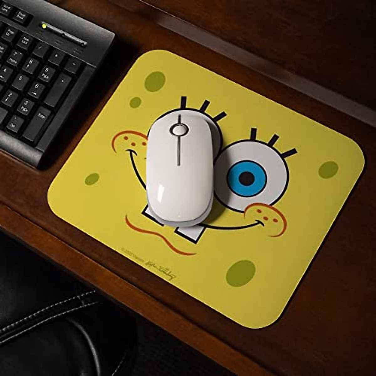 Spongebob Smiling Face Low Profile Thin Mouse Pad Mousepad