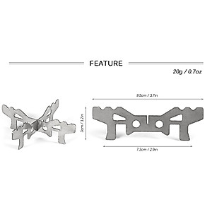 Lixada Stainless Steel Alcohol Stove Rack Cross Stand Outdoor Camping Stove Stand Support Rack (20g)