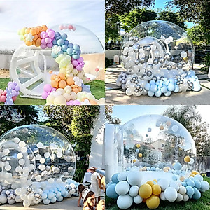 Inflatable Bubble House, Reihipun Bubble Tent for Kids Party Balloons Clear Inflatable 16.4FT Dome 6FT Tunnel for Home Party, Malls, Parks Event Exhibition