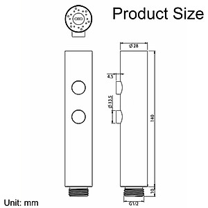 Handheld Bidet Sprayer Head Only, Biveah 2 Function Stainless Steel Muslim Shower Spray Bidet Wand Attachment for Toilet, Chrome, KXS020C