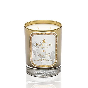 Harlem Candle Company Lady Day Luxury Scented Candle, Double Wick, 12 oz Gold Glass Jar, Soy Wax, Gift Box, Scents of Jasmine, Ylang Ylang, Neroli Blossom and Bergamot