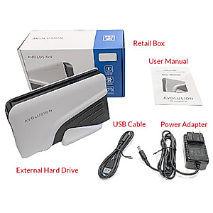 Avolusion PRO-Z 8TB USB 3.0 External Gaming Hard Drive for PS5/PS4 Game Console (White) - 2 Year Warranty