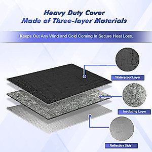 i frmmy Waterproof Insulated Indoor Air Conditioner Cover for Inside Window AC Unit, 17''Wx 13''Hx 3.5''D- Black