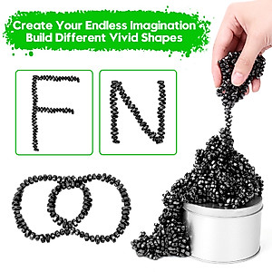 Magnetic Balls, Adult Fidget Toys, Crags Ferrite Putty Stones, Magnetic Fidget Toy, Mini Magnetic Balls, Magnetic Beads Cool Desk Gadgets, Metal Putty Fidget Magnets Gift for Adults (Black, 1000 PCS)