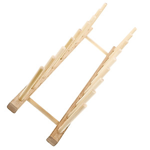 PLAFOPE 3pcs Wooden Winding Frame Sewing Thread Stand Thread Spool Holders Sewing Thread Rack Holder Knitting Tool Sewing Thread Storage Rack Thread Spool Rack Desktop Thread Holder Beige