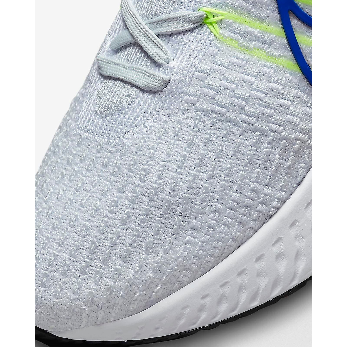 Nike Men's React Infinity Run Flyknit 3 Running Shoes, Pure Platinum/Racer Blue, 10.5 M US