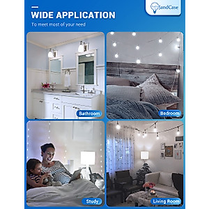 JandCase G40 Light Bulbs Replacement, Low Watt Light Bulbs, 15 Watt Light Bulbs Equivalent E26 Base, Non-dim, 1W 6000K LED Small Light Bulbs for Bathroom Vanity Porch Outdoor String Light Bulbs,6 Pack