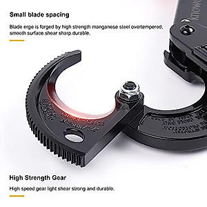 Knoweasy Cable Cutter and Ratchet Wire Cutter Works for Aluminum and Multi-core Cables up to 240mm²