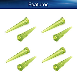 Auniwaig 250PCS 14Ga Plastic Tapered Pinhead Glue Liquid Dispenser Needles Luer Syringe Needle Tip Dispensing Fill Needle for Oil or Adhesive Applicator Green