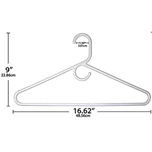 Mainstays Super Heavy Weight Hanger, White, 9-Pack (Pack of 2)