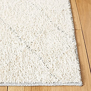 MARTHA STEWART Collection by SAFAVIEHLucia Shag Collection 8' x 10' Light Grey/White MSR0727F Non-Shedding Living Room Dining Bedroom Area Rug