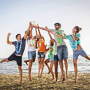 TSMJUWND Hawaiian Leis 50 Counts Hawaii Flower Leis for Adults and Kids Luau Party Decorations