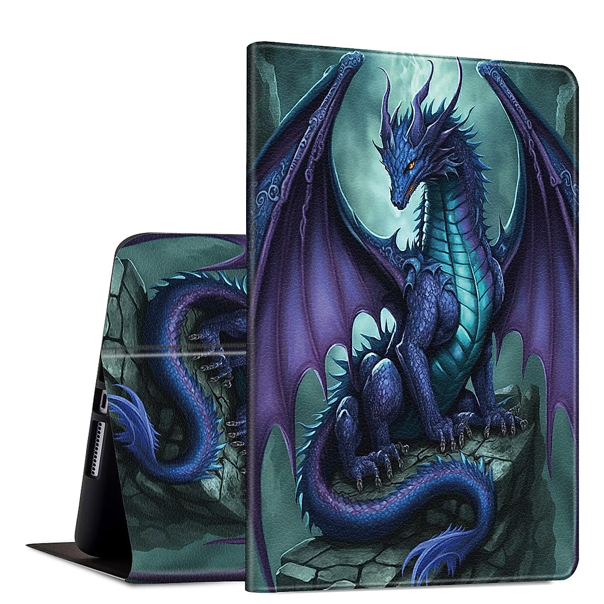 Rossy Case for Samsung Galaxy Tab A8 Case 10.5 inch 2022 Slim Lightweight PU Leather Adjustable Smart Stand Cover with Auto Wake/Sleep for Samsung Tab A8 2022 (SM-X200/X205/X207),Dragon