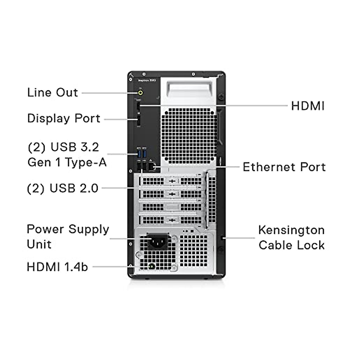 Dell Inspiron 3910 Desktop - Intel Core i7-12700 Processor, 16GB DDR4 RAM, 512GB SSD, Intel UHD 770 Graphics, Intel Wi-Fi 6, 2 Years On Site + 6 Months Migrate, Windows 11 Pro - Mist Blue