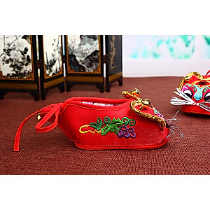 Coco Dolphin Baby Tiger Shoes 6 Month Infant Boy Girl Baby Gift Chinese New Year Asian Tang Traditional 100 Day Celebration Red