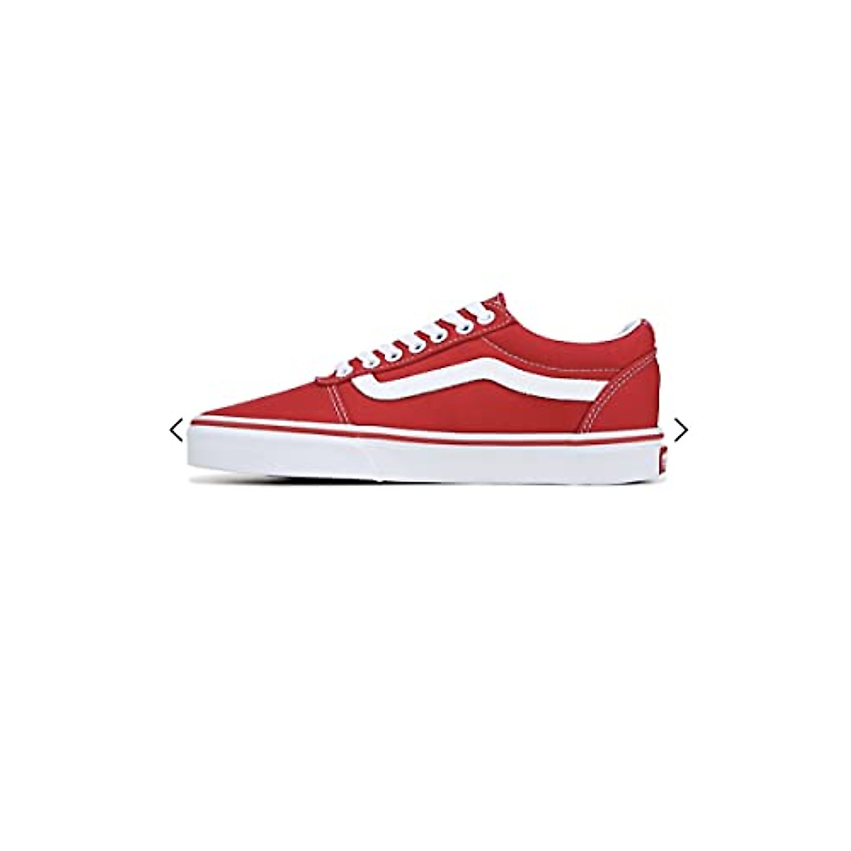 Vans Ward Low Top Sneaker - Racing Red/White (9.5) (Racing Red/White)