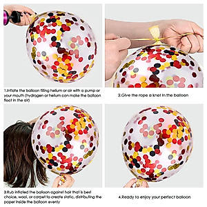 Mickey Mouse Balloons Garland Arch Kit, 100pcs Red Black Yellow Confetti Balloons for Cartoon Mouse Theme Birthday Party Supplies Decorations