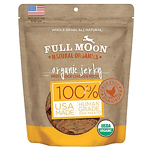 Full Moon USDA Organic Chicken Jerky Healthy All Natural Dog Treats Human Grade 16 oz