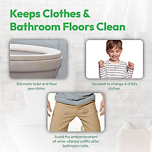 P-flector® Urine Guard for Toilet Seat - Pee Splash Guard for Potty-Training Kids, Men, Adults, Seniors & Special Needs Individuals - Fits Round, Elongated & Curved Toilet Seats, Prevents Urine Splash