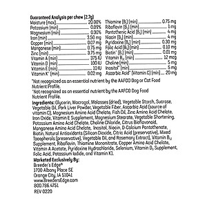 Revival Animal Health Breeder's Edge Breed to Wean Pre/Postnatal Vitamin for Cats/Small Dogs- 400 ct