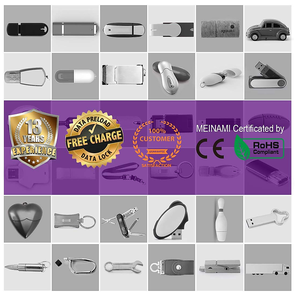 100PCS 32GB Custom USB Flash Drive Personalized Thumb Drive Logo Printed USB,100 Pack