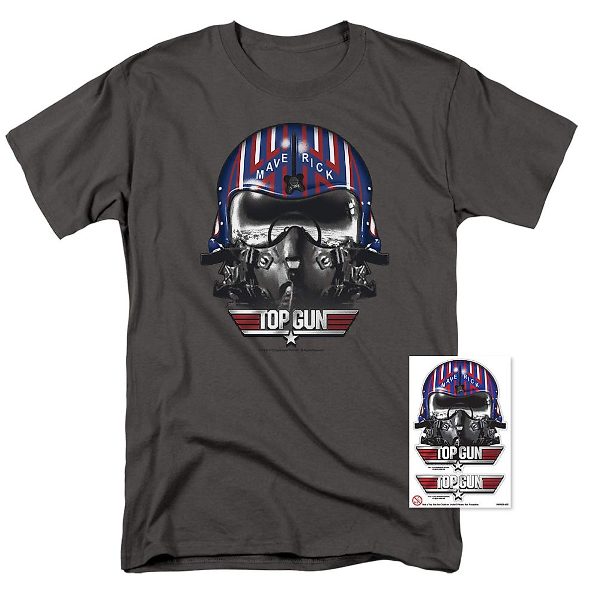Top Gun Maverick Helmet T Shirt & Stickers (Medium)