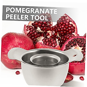 SHOWERORO 1 Set Peeler bottle opener Stainless Steel Pomegranate Deseeder Stainless steel Pomegranate Peeler With Bowl Convenient Pomegranate Peeler peeling tool set manual peel peeled
