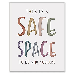 Safe Space Wall Decor Kids Room Wall Art Educational Print Homeschool Print Classroom Decor Inclusive Art Without Frame - 8x10"