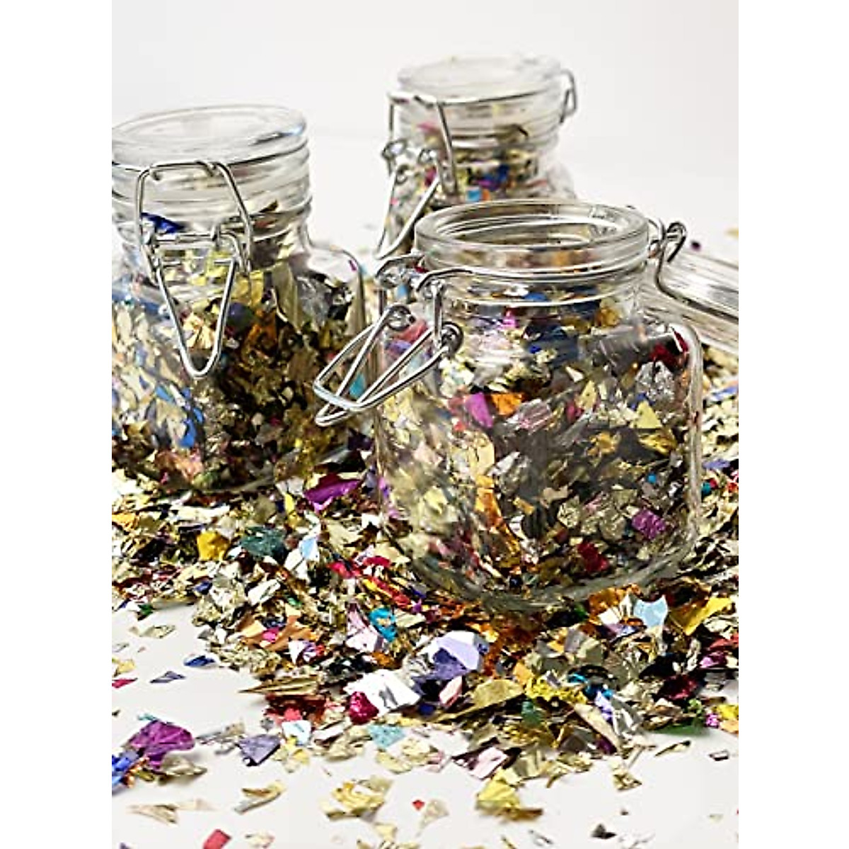 Sparkle Metallic Confetti - Jumbo Mylar Rainbow Foil Confetti Bag Perfect for New Years, Surprise Parties, Birthdays, Photo Shoots, Engagements & Weddings (300 Grams) by JPACO