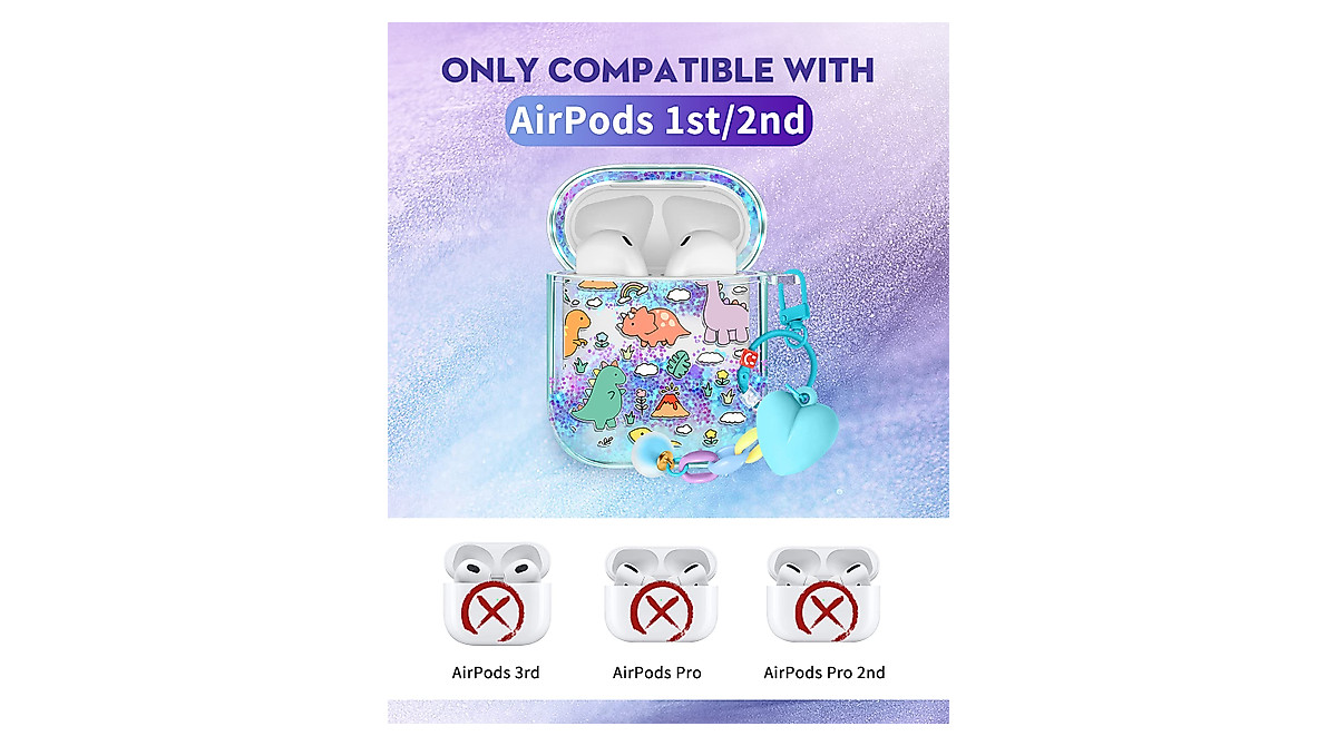 Kokaaee AirPod Case 1/2 Gen: Cute Glitter & Protection