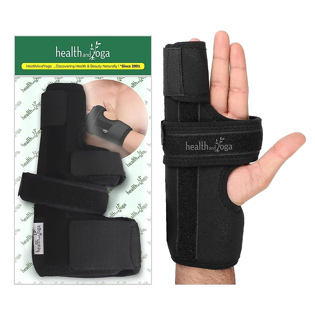 HealthAndYoga™ GuardNHeal Ulnar Gutter Boxer Splint – Must Use for Pinky Finger Splint, Boxer’s Fracture, Ulnar Gutter Wrist Brace, Metacarpal finger splint, Dupuytren's contracture - for Left or Right Hand (Large)