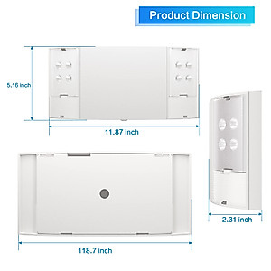 Spectsun 2 Pack LED Emergency Lighting with Battery Backup-Two Square Heads White Commercial Emergency Lights -UL Listed-AC 120/277V-Hardwired Emergency Exit Light Fixtures for Business/Home