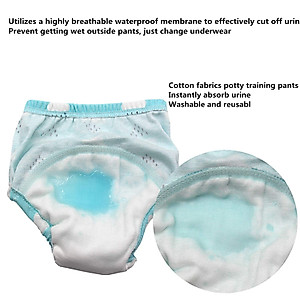 4 Pack Baby Toddler Potty Training Pants Layered Cotton Training Underwear for Toddlers Girls Boys (12-18 Months, E)