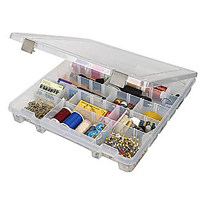 ArtBin 9101AB Super Satchel Slim with Removable Dividers, Art & Craft Organizer, [1] Plastic Storage Case, Clear