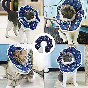 Cat Recovery Collar, Soft Cone Collar Adjustable Protective Cone, Lightweight Waterproof Fasteners Collars for Pets Cats Puppies, After Surgery| Stop Licking| Daily Use