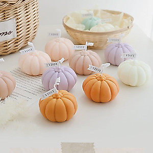 2 Pcs pumpkin scented candles ， Soy Wax Scented Candle Art Decorative Handmade for Wedding Christmas Birthday Gift