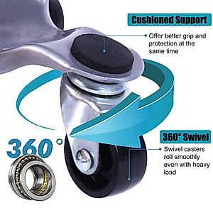 MaxxHaul 50535 4-Pack 6" Steel Tri-Dolly, 300 lb. Capacity