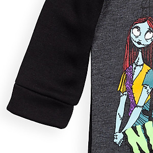 Disney Nightmare Before Christmas Sally Jack Skellington Big Boys Fleece Hoodie Black/Gray 14-16