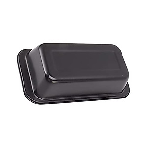 Baking Loaf Bread Pan, Reusable and Durable 3PCS Black Non Stick Coating Rectangular Mould Pan for Home Kitchen