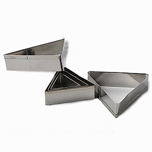 SK Triangle Shape Cookie Cutter Set, Stainless Steel, 5-Piece, Small(2.7in)