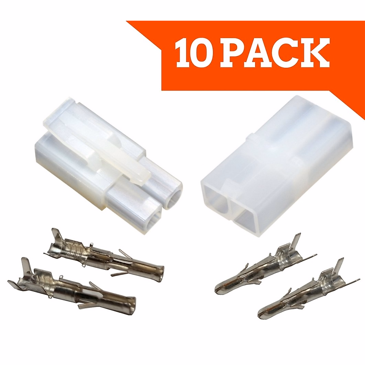 10 Pairs Tamiya Big Style Connector Plugs Unwired - Apex RC Products #1555