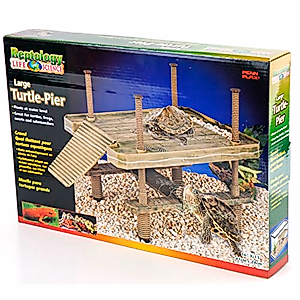 Penn-Plax Reptology Floating Turtle Pier and Basking Platform – Decorative, Functional, and Naturally Inspired – Large Size (Model Number: REP603)