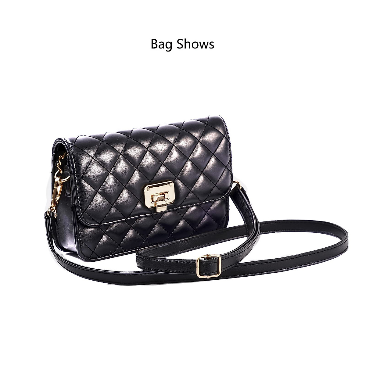 Xiazw Adjustable Soft PU Leather Shoulder Crossbody Purse Strap Bag Chain Replacement (White - Gold)