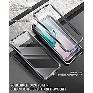 Poetic Guardian Series Case Designed for OnePlus Nord N10 5G, Full-Body Hybrid Shockproof Bumper Cover with Built-in-Screen Protector, Black