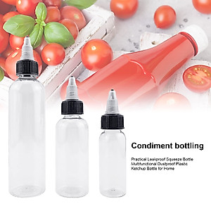 Squeeze Bottle Set, 2 Pack 120ml/90ml/60ml/30ml/15ml Plastic Condiment Squeeze Bottles for Icing, Cookie Decorating, Ketchup, BBQ, Sauces, Syrup, Condiments, Dressings, Arts and Crafts 90ML