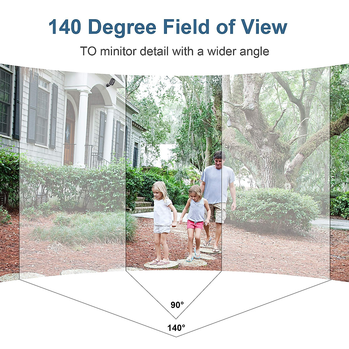 LaView Security Cameras Wireless Outdoor,1080P HD Battery Powered 9600mAh Wi-Fi Camera, Outdoor Security Cameras with AI Motion Detection,Night Vision,IP65 Waterproof,Include SD Card&USA Cloud Service