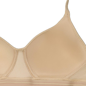 Hanes Women's X-Temp Wireless Cooling Mesh, Full-Coverage, Convertible T-Shirt Bra, Nude, Large