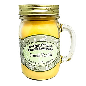 Our Own Candle Company French Vanilla Scented 13 Ounce Mason Jar Candle Company, 13 oz