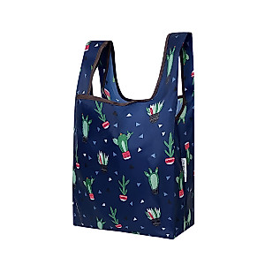 Wrapables Small JoliBag Collection Reusable Shopping Bag, Cactus Party